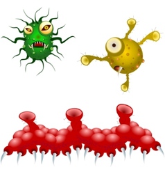 Virus bacteria diplococcus streptococcus Vector Image