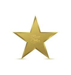 Golden star ranking symbol top award Royalty Free Vector
