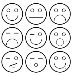 Smiley faces elements for website design Vector Image