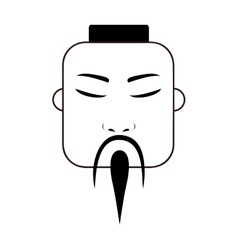 Chinese man icon cartoon Royalty Free Vector Image