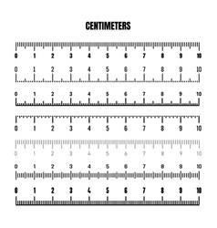 Measuring rulers school ruler metric scale Vector Image