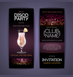Night club invitation cards dj party Royalty Free Vector