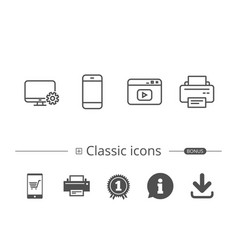 Mobile Platforms Flat Icons Royalty Free Vector Image