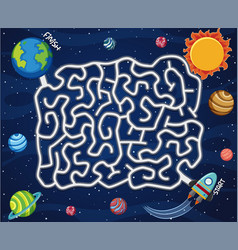 Space exploring board game template Royalty Free Vector