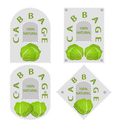 Cabbage logo design concept template Royalty Free Vector