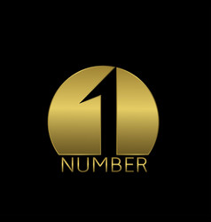 First one typography logo design Royalty Free Vector Image