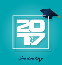 Congratulations graduates emblem design Royalty Free Vector