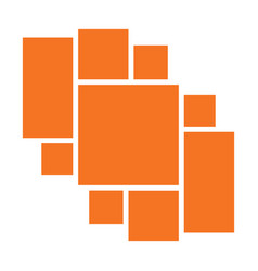 Geometric frame template for photo collage Vector Image