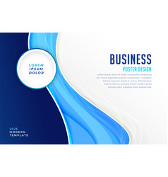 Stylish blue wave business card design Royalty Free Vector