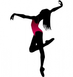 Leaping ballet dancer silhouette Royalty Free Vector Image