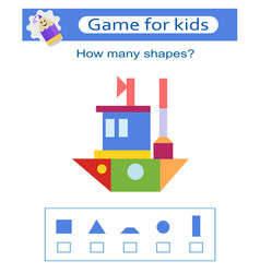 Trace and color for kids boat Royalty Free Vector Image