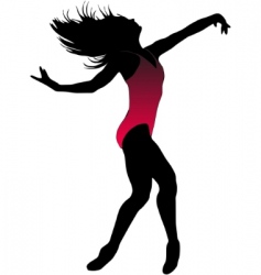 Leaping ballet dancer silhouette Royalty Free Vector Image
