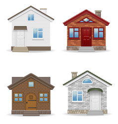 Colorful of a small cartoon house Royalty Free Vector Image