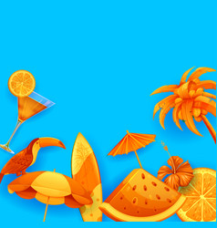 Summer time poster wallpaper for fun party Vector Image