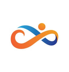 Infinity education logo icon design Royalty Free Vector