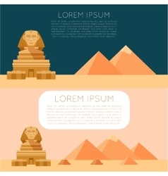 Egypt the great pyramids of giza Royalty Free Vector Image