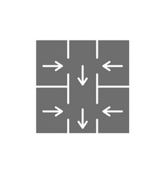 In case of fire emergency plan stick figure Vector Image