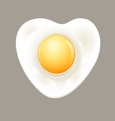 One fried egg symbol healthy food Royalty Free Vector Image