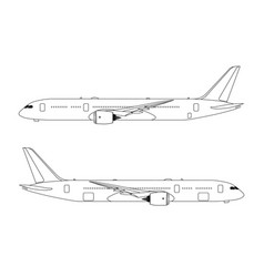 Aeroplane side view Royalty Free Vector Image - VectorStock
