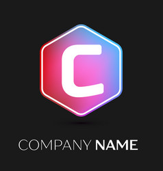 Rainbow color colored colorful alphabet letter Vector Image