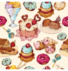 Educational cartoon numbers set with sweets Vector Image