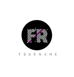 Fr vibrant creative leter logo design Royalty Free Vector