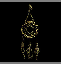 With hand drawn dream catcher Royalty Free Vector Image