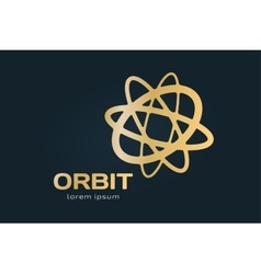 Technology orbit web rings logo Royalty Free Vector Image