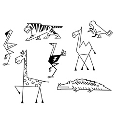 Animal cartoon frame Royalty Free Vector Image