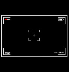 Video camera overlay Royalty Free Vector Image