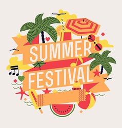 Summer fair flyer template Royalty Free Vector Image