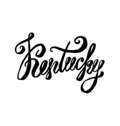 Usa states name phrase brush calligraphy Vector Image