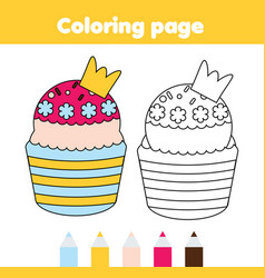 Coloring page educational children game color Vector Image