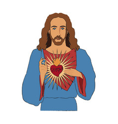 Jesus christ man icon Royalty Free Vector Image
