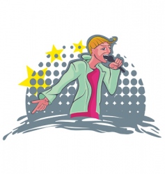 Female singer Royalty Free Vector Image - VectorStock