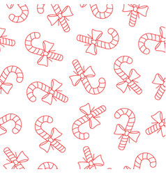 Christmas seamless pattern with candy cane xmas Vector Image