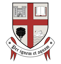 Royal blazon - luxurious coat of arms with lion Vector Image