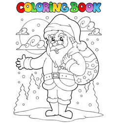 Coloring book winter theme 2 Royalty Free Vector Image