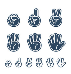 Hand icon with index finger pointing count one Vector Image