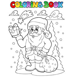 Coloring book winter theme 2 Royalty Free Vector Image