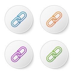 White chain link icon isolated on transparent Vector Image