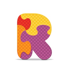 Alphabet written with puzzle Royalty Free Vector Image