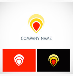 Position point technology gps logo Royalty Free Vector Image