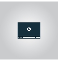 Media video player interface for web Royalty Free Vector