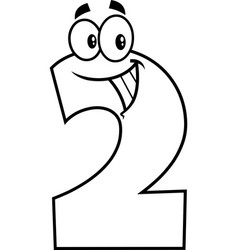 Funny cartoon numbers-2 Royalty Free Vector Image