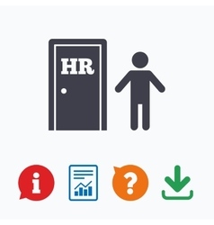 Human resources sign icon hr symbol Royalty Free Vector