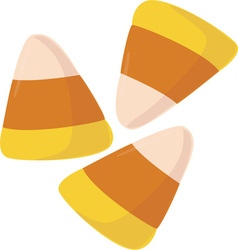 Kawaii smiling halloween candy corn candy cartoon Vector Image