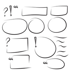 Hand drawn round corner rectangle and square shape