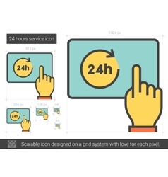 Number twenty four and cartoon children group Vector Image