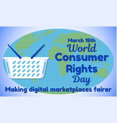 World consumer rights day logo icon design Vector Image